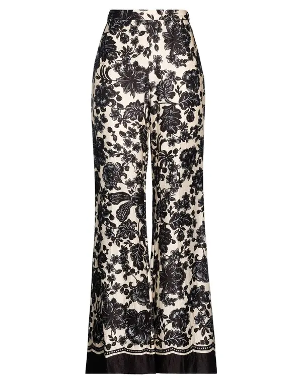 Sandro Floral Print Wide Leg Pants