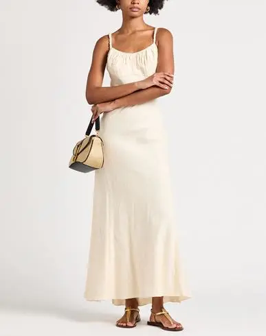 Sandro Maxi Dress Linen, Cotton, Elastane