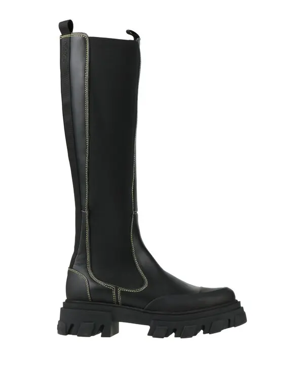 GANNI Leather Boots - Black