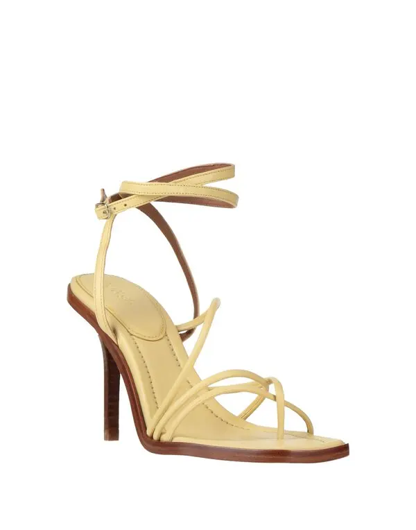 Ba&sh Thong Sandal With Stiletto Heel - Yellow