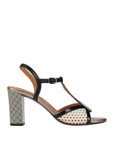 Chie Mihara Leather Perforated Sandals - Cream