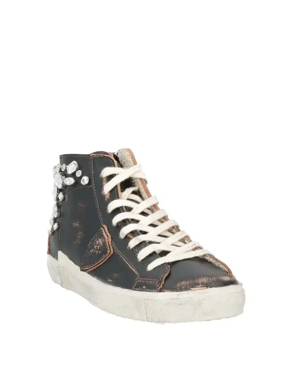 Philippe Model Prsx Leather Sneakers - Black