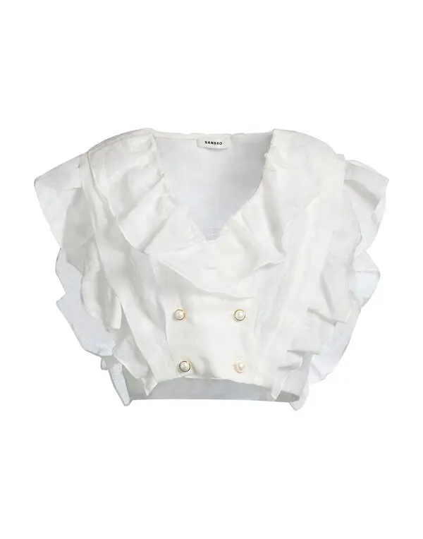 Sandro Ruched Woven Shirt
