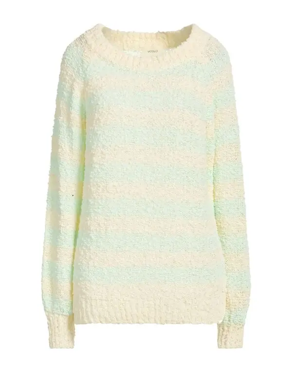 VICOLO Intarsia-knit Striped Sweater - Green