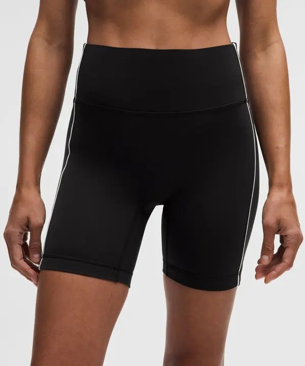 Lululemon Wunder Train High-rise 6" Shorts - Black/light Ivory