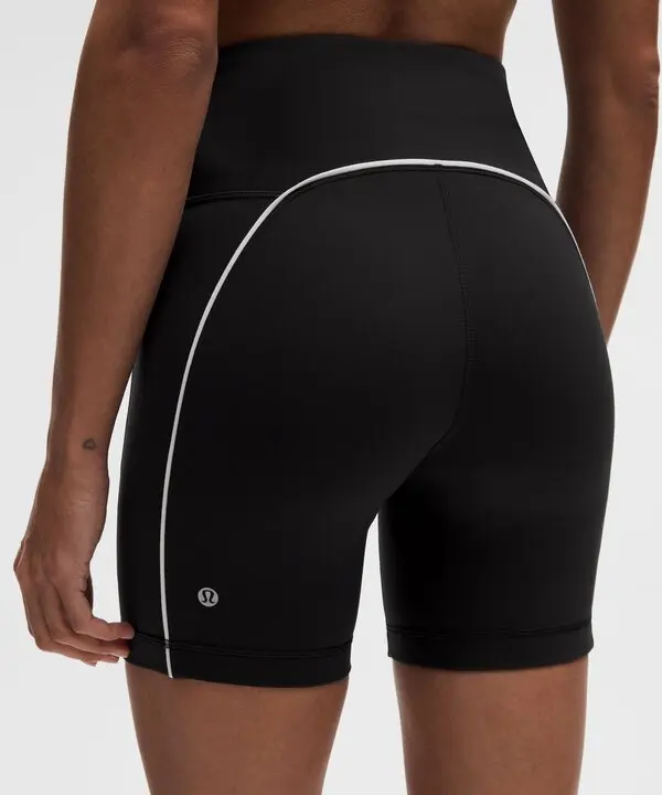 Lululemon Wunder Train High-rise 6" Shorts - Black/light Ivory