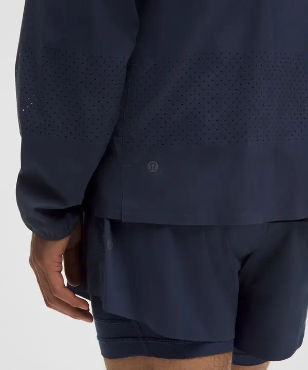 Lululemon Perforated Running Overshirt - Club Blue