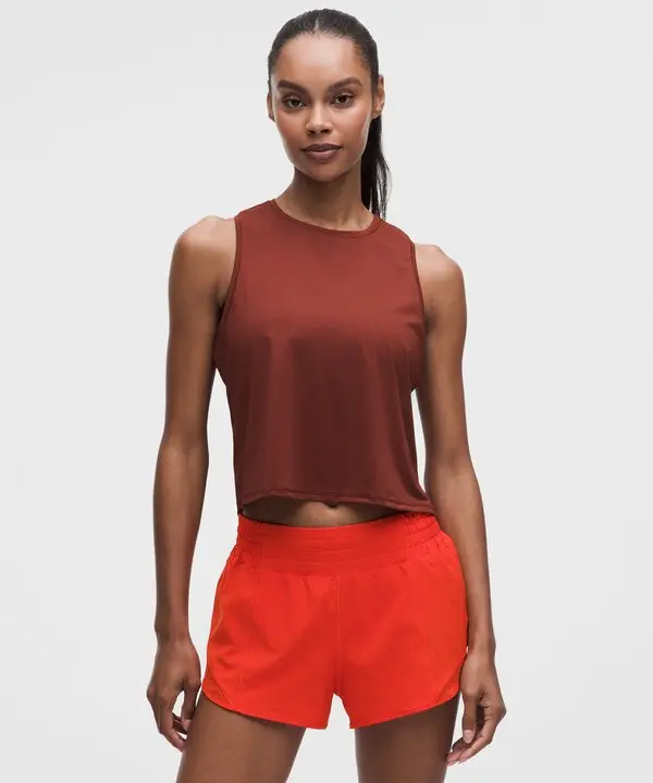Lululemon Lightweight Waist-length Running Tank Top - Cranberry Charm