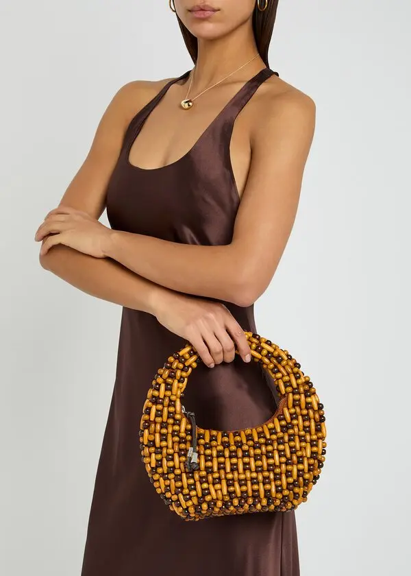 Staud Reef Beaded Top Handle Bag