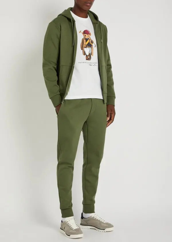 Polo Ralph Lauren Hooded Cotton-blend Sweatshirt - Olive