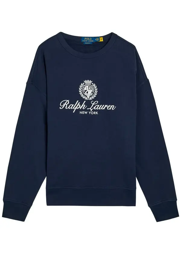Polo Ralph Lauren Logo-print Cotton-blend Sweatshirt - Navy