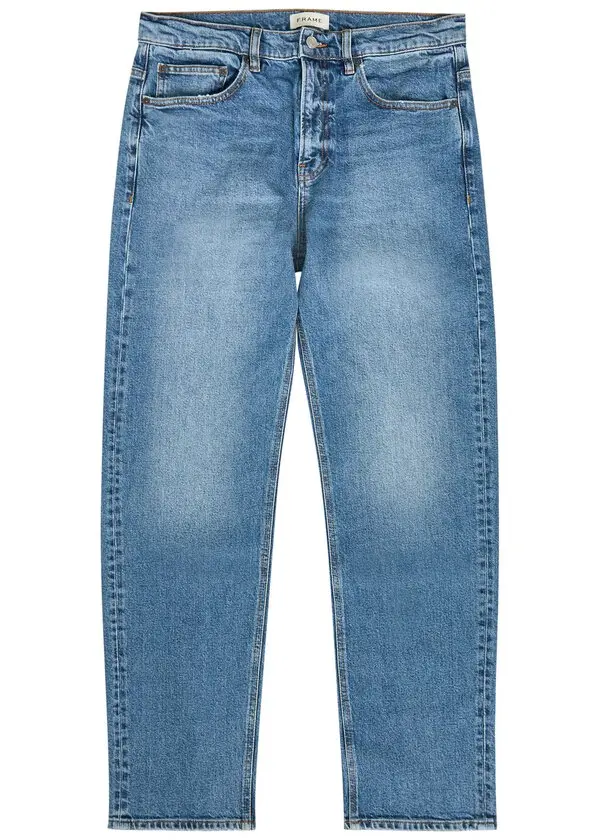 FRAME The Straight-leg Stretch-denim Jeans - Light Blue