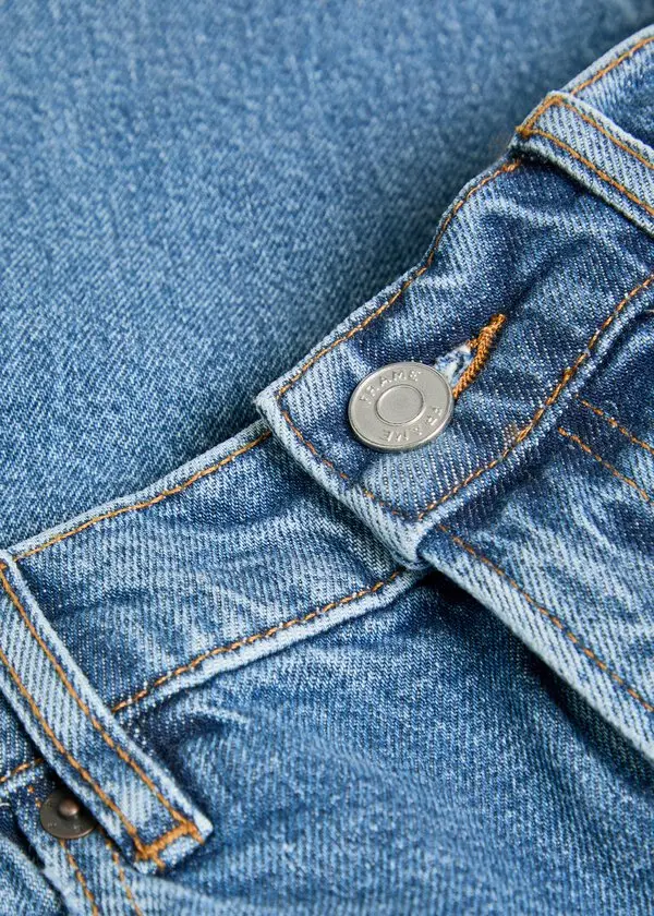 FRAME The Straight-leg Stretch-denim Jeans - Light Blue