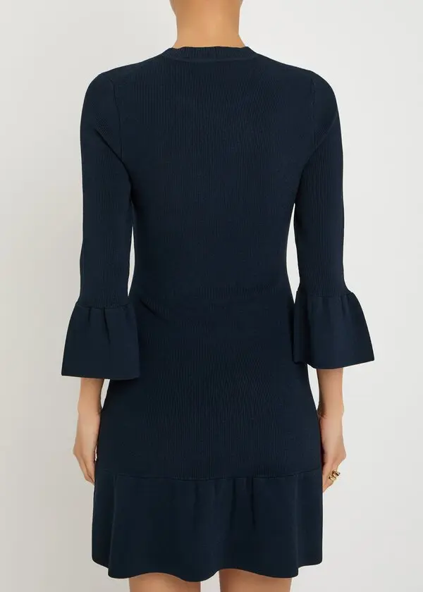 Veronica Beard Portia Knit Mini Dress - Navy