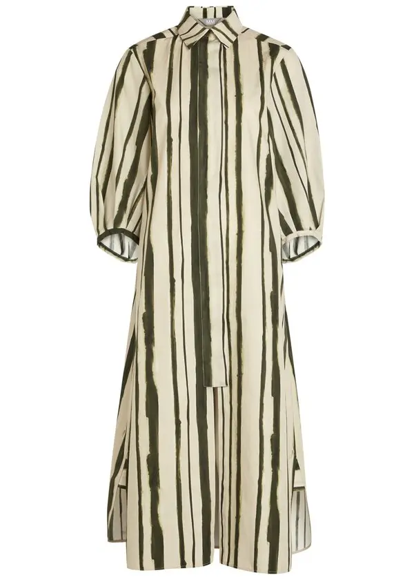 Max Mara Striped Cotton Shirt Dress