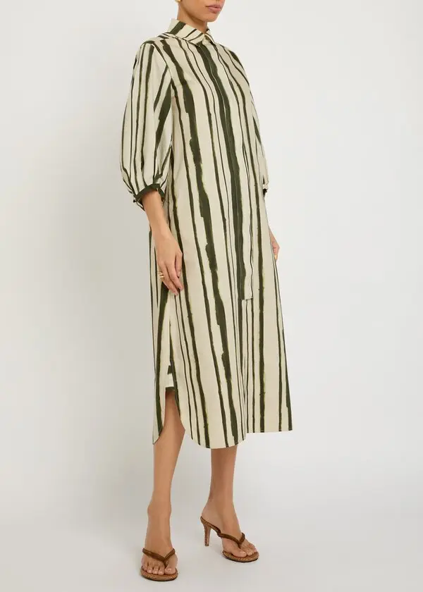 Max Mara Striped Cotton Shirt Dress