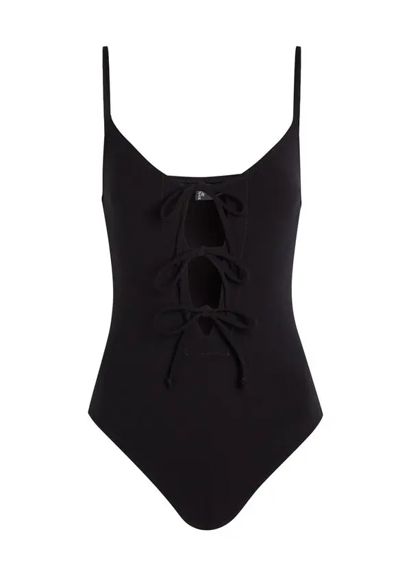 Lisa Marie Fernandez Tie Stretch-polyamide Swimsuit - Black