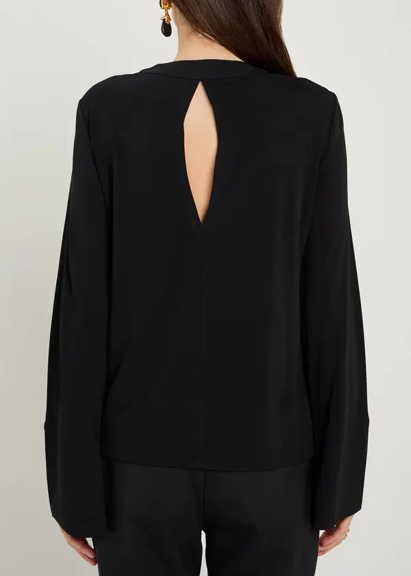 JOSEPH Fabiola Keyhole Jersey Blouse