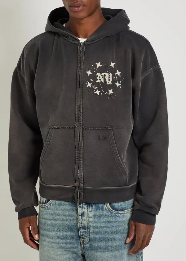 DUKE + DEXTER Paint Splatter Print Cotton Sweatshirt