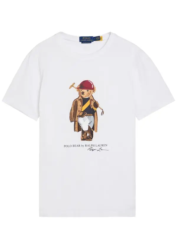 Polo Ralph Lauren Golf Bear-print Cotton T-shirt - White