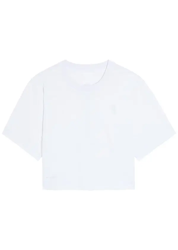 On Logo Jersey Crop T-shirt - White