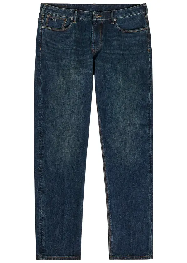 Emporio Armani Slim-leg Stretch-denim Jeans - Blue