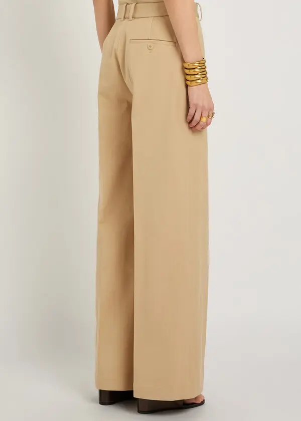 JOSEPH Yukio Flared-leg Trousers - Beige