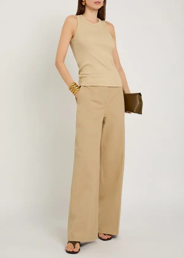 JOSEPH Yukio Flared-leg Trousers - Beige