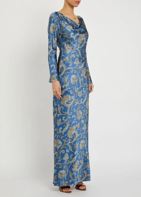 Veronica Beard Ember Paisley-print Silk-blend Maxi Dress