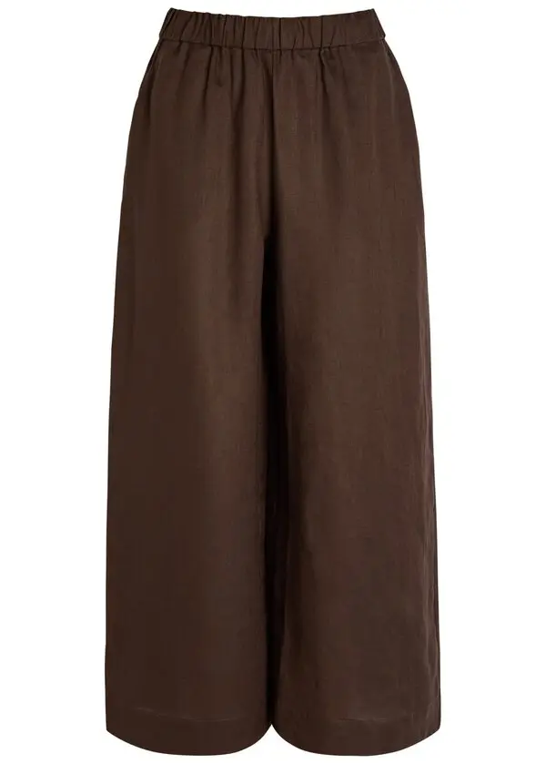 Max Mara Linen Trousers - Dark Brown