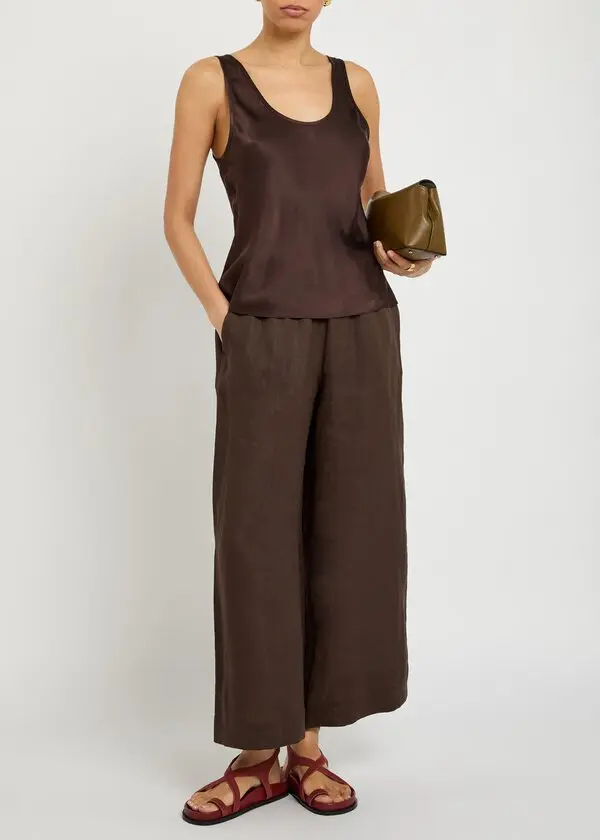 Max Mara Linen Trousers - Dark Brown