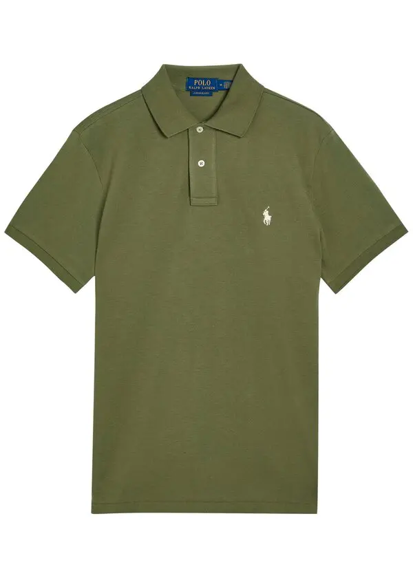 Polo Ralph Lauren Logo Cotton Polo Shirt - Green