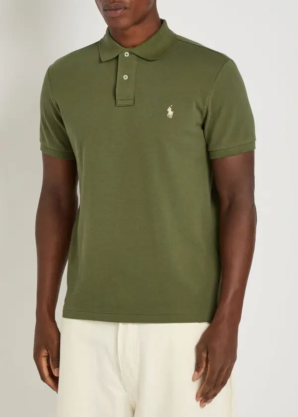 Polo Ralph Lauren Logo Cotton Polo Shirt - Green