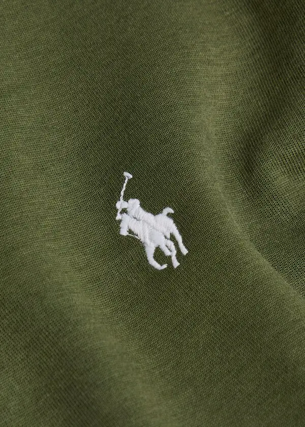 Polo Ralph Lauren Logo-embroidered Half-zip Cotton-blend Sweatshirt - Olive