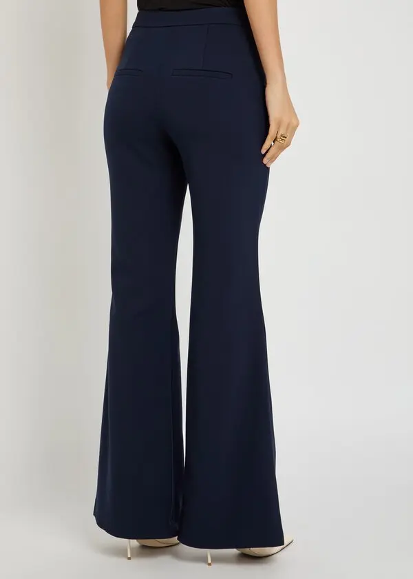 Veronica Beard Arden Flared-leg Jersey Trousers