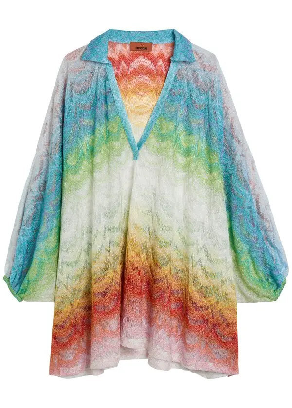 Missoni Patterned Metallic-knit Cover-up