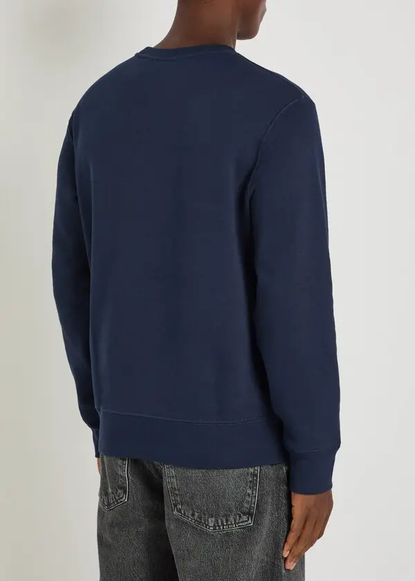 Polo Ralph Lauren Bear-print Crew-neck Sweatshirt - Navy