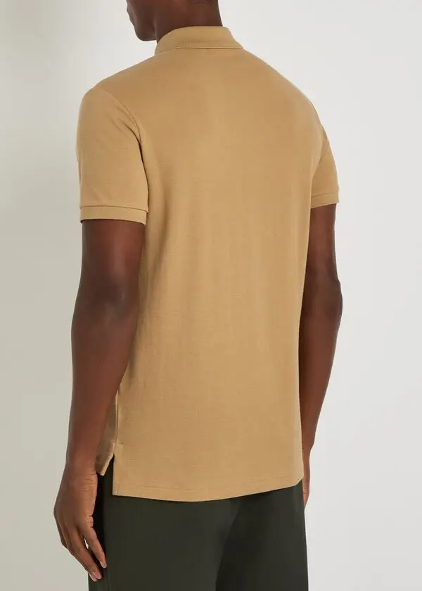 Polo Ralph Lauren Logo Cotton Polo Shirt - Tan