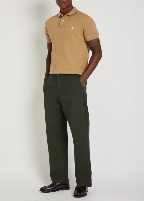 Polo Ralph Lauren Logo Cotton Polo Shirt - Tan