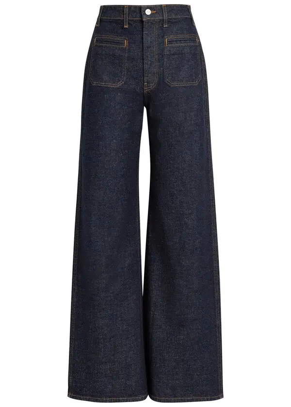 Khaite Delmonico Wide-leg Denim Jeans - Indigo
