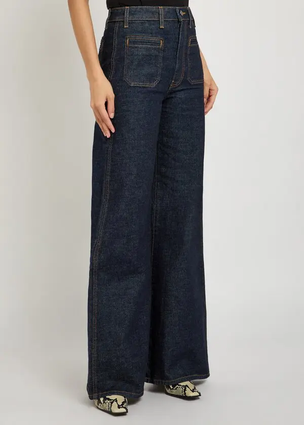 Khaite Delmonico Wide-leg Denim Jeans - Indigo