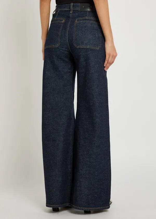 Khaite Delmonico Wide-leg Denim Jeans - Indigo