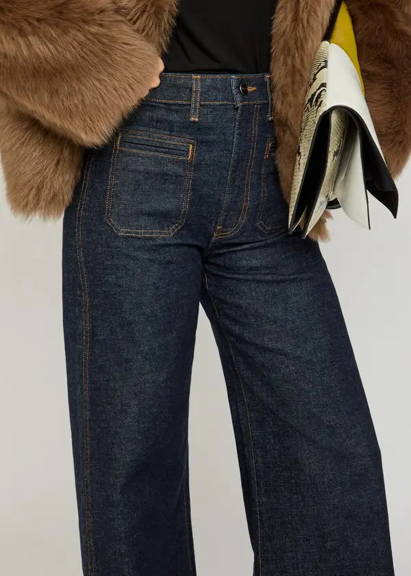 Khaite Delmonico Wide-leg Denim Jeans - Indigo
