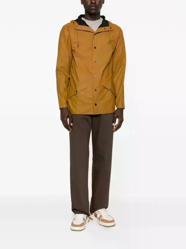 Rains Hooded Jacket - Brown