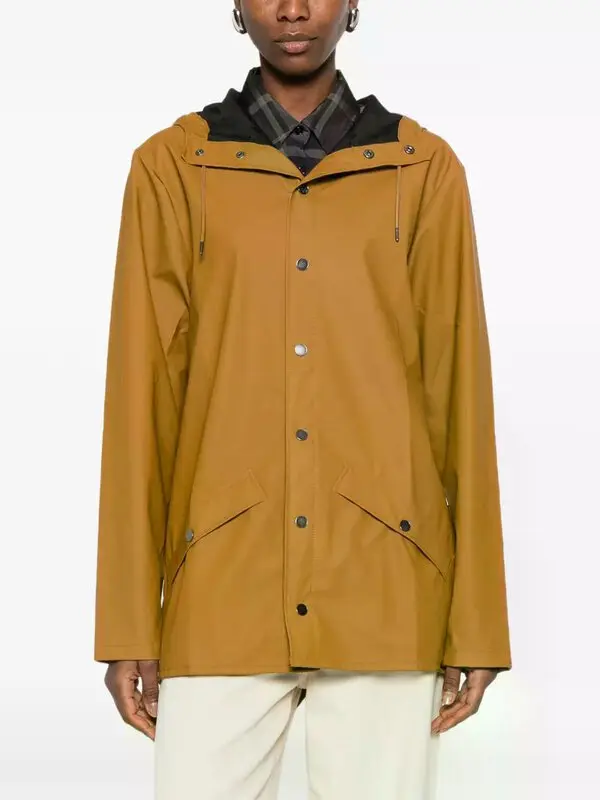 Rains Hooded Jacket - Brown
