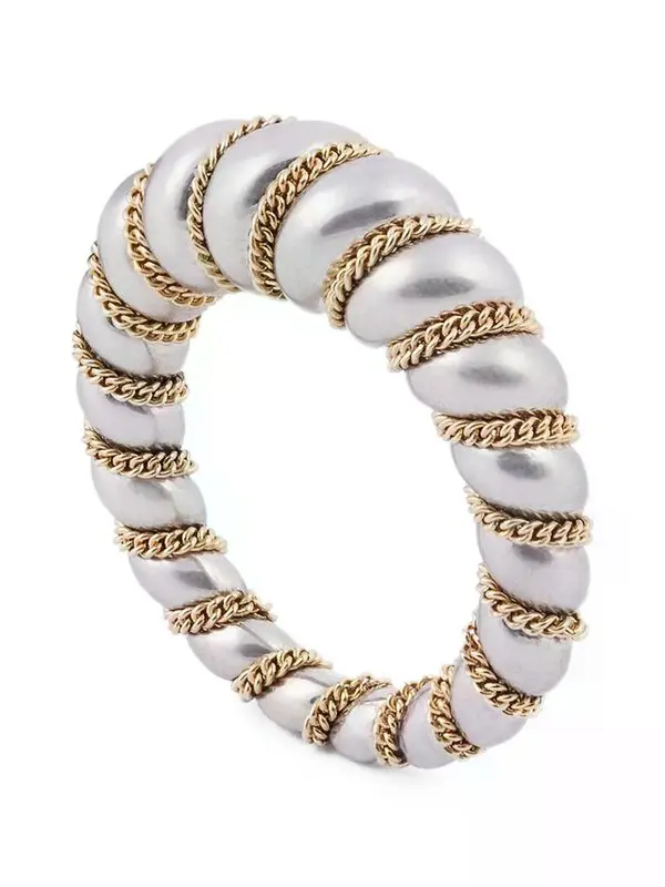 NORMA JEWELLERY Lynx Twisted Chain Ring - Silver