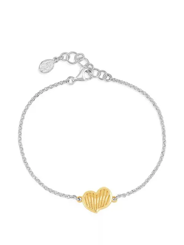 DOWER & HALL Humbug Heart Chain Bracelet - Silver