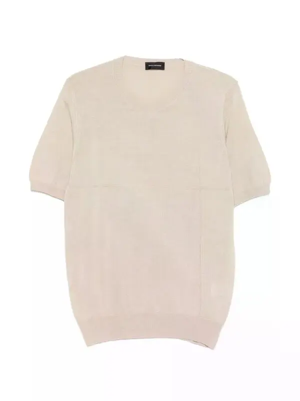 Tagliatore Crew-neck Short-sleeve T-shirt - Neutrals