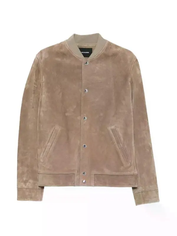 YVES SALOMON Suede Bomber Jacket