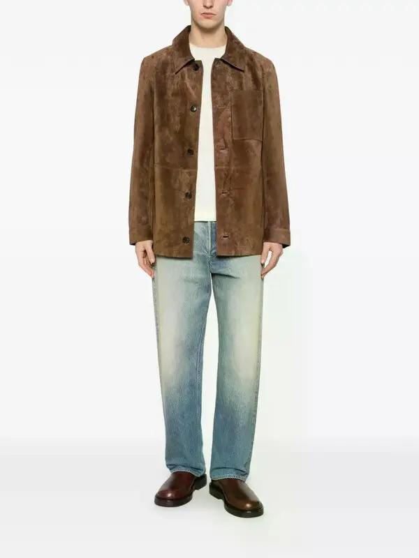 YVES SALOMON Buttoned Suede Jacket